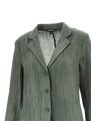 Emporio Armani Single-breasted Blazer Jacket - Green