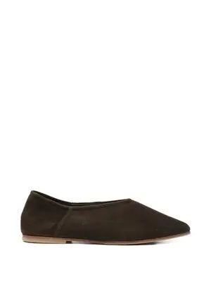 BABÙ MILANO Suede Pointed Toe Ballet Flats