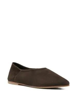 BABÙ MILANO Suede Pointed Toe Ballet Flats