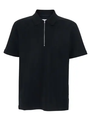 JIL SANDER Polo Shirt With Classic Collar - Black