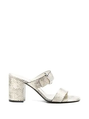 Emporio Armani Leather Heeled Mules
