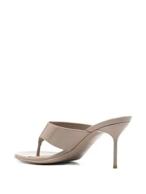 Paris Texas Lidia Thong Heeled Sandals - Grey