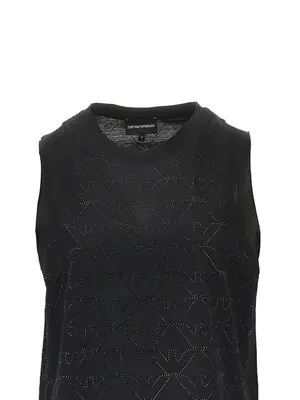Emporio Armani Sleeveless Round Neck Tank Top - Black