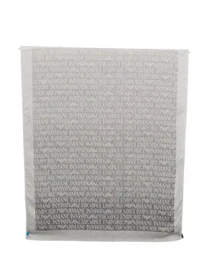 Emporio Armani Allover Logo Stole - Grey