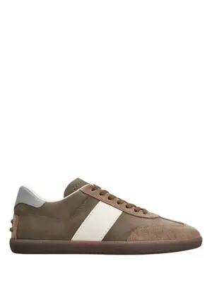 TOD'S Grey Suede Lace-up Sneakers
