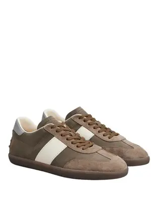 TOD'S Grey Suede Lace-up Sneakers