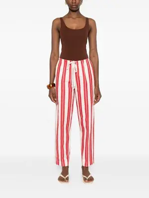 FORTE_FORTE Striped Drawstring Trousers