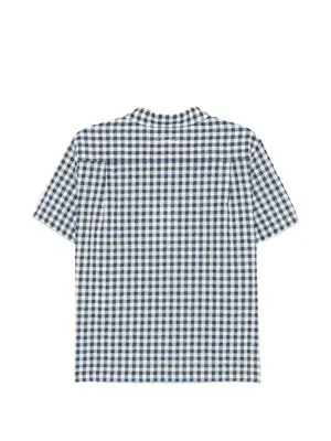DUNST Checked Cotton Blend Short Sleeve Shirt