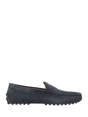 TOD'S Suede Moccasins With Rubber Pebble Sole