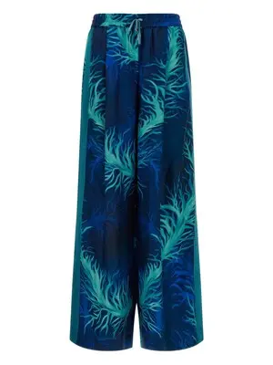 F.R.S FOR RESTLESS SLEEPERS Printed Silk Wide-leg Trousers