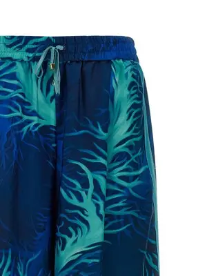 F.R.S FOR RESTLESS SLEEPERS Printed Silk Wide-leg Trousers