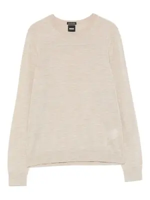 BOSS Ferpina Wool Sweater - Beige