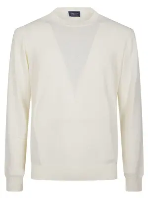 DRUMOHR Crew Neck Sweater With Ribbed Trims