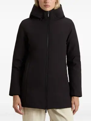 Woolrich Midi Parka Coat With Zip Fastening Hood