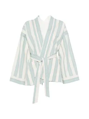 FORTE_FORTE Striped Kimono Jacket