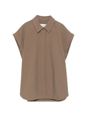 Matteau Cotton Shirt With Cap Sleeves