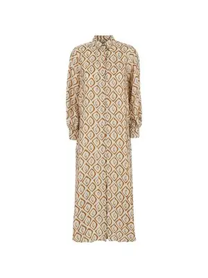 Max Mara Printed Silk Maxi Dress