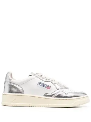 Autry Silver Tone Sneakers For Women