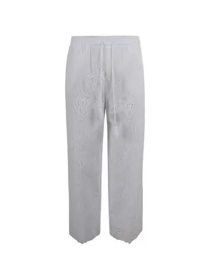 Ermanno Scervino Embroidered Cotton Trousers