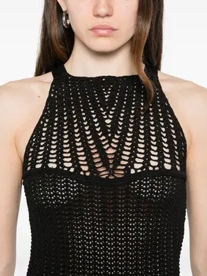 IRO PARIS Lalita Tank Top Crochet Knit Sleeveless