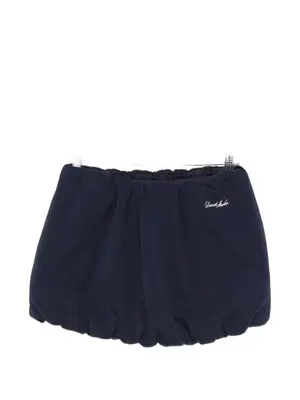 DUNST Gathered Cotton Mini Skirt - Blue
