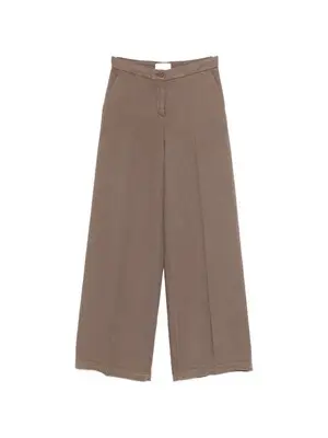 VIA MASINI 80 Linen Wide-leg Trousers