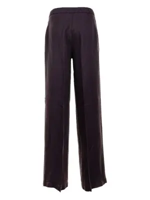VIA MASINI 80 Linen Wide-leg Trousers