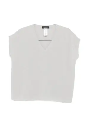 Fabiana Filippi V-neck Knitted Top - Grey