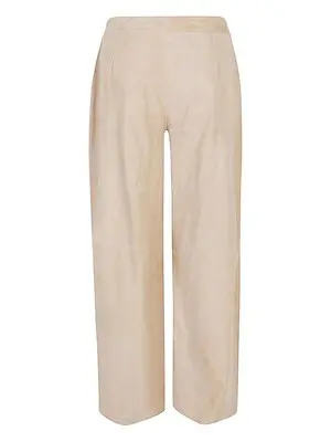 VIA MASINI 80 Linen Wide-leg Trousers