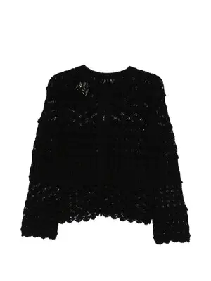 SEMICOUTURE Zilla Cotton Crochet Cardigan