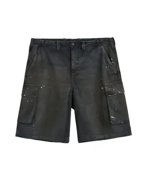 Our Legacy Cargo Shorts With Paint Splatter Detail