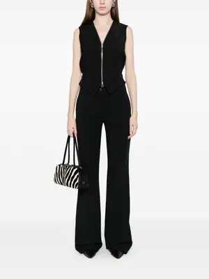 VIA MASINI 80 Cotton Wide-leg Trousers