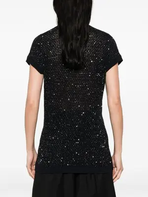 Fabiana Filippi Embellished V-neck Top