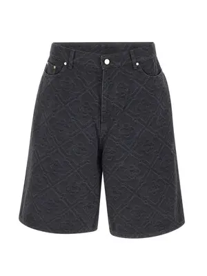 Casablanca Embossed Floral Pattern Relaxed Fit Shorts