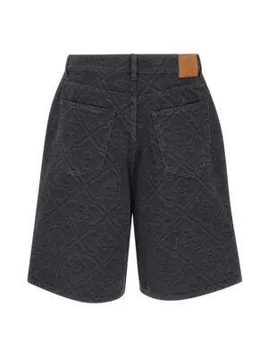 Casablanca Embossed Floral Pattern Relaxed Fit Shorts