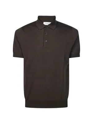 PAOLO PECORA Cotton Polo Shirt - Brown
