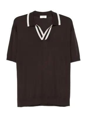 PAOLO PECORA Polo Shirt With Contrasting Collar