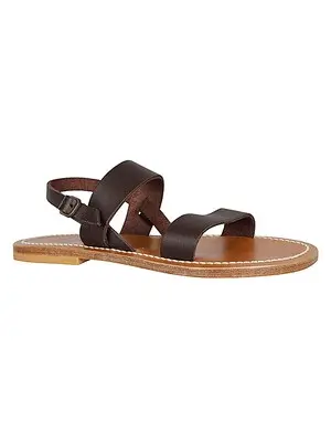 K.JACQUES Barigoule Leather Sandals - Brown