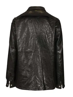 Rick Owens Leather Shirt Jacket