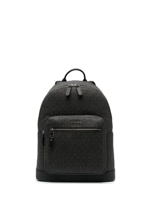 Michael Kors Hudson Backpack With Monogram - Black