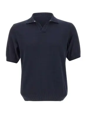 Paul & Shark Open-neck Cotton Polo Shirt
