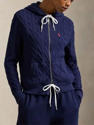 Polo Ralph Lauren Cable Knit Full Zip Hoodie