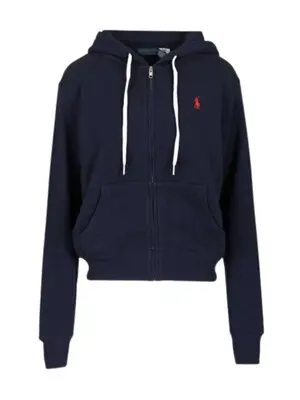 Polo Ralph Lauren Lightweight Fleece Zip-up Hoodie - Blue