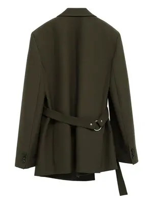 Loewe Wool Draped Blazer Jacket With Belt Ring Detail