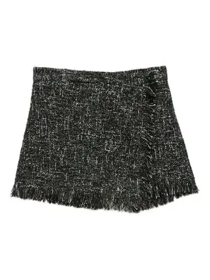 MSGM Tweed Fringe Skirt