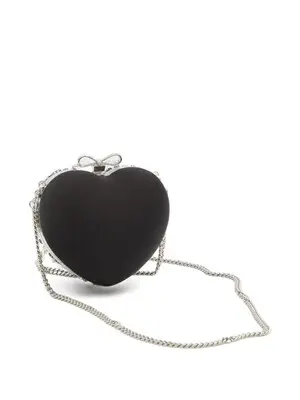 SELF-PORTRAIT Crystal Embellished Heart Clutch - Multi