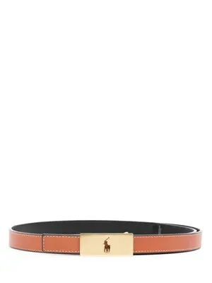 Polo Ralph Lauren Reversible Vachetta Leather Belt - Black