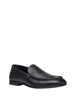 Fendi Braided Leather Moccasins