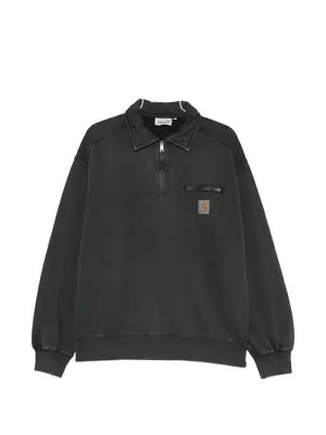 Carhartt Work In Progress Cotton Half-zip Sweatshirt With Logo Patch