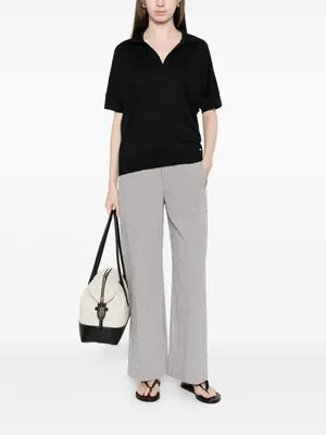 VIA MASINI 80 Checkered Cotton Blend Trousers